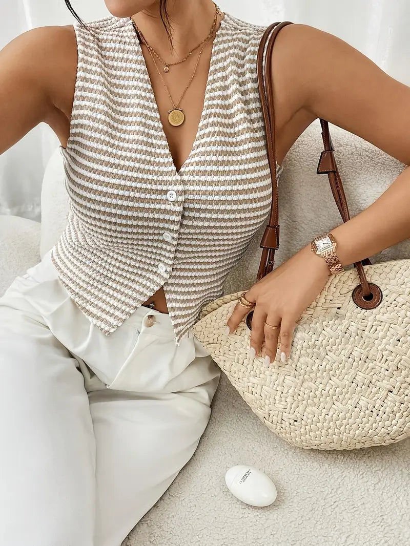 Euphemia – Gestreifte Strickweste – Juna Berlin